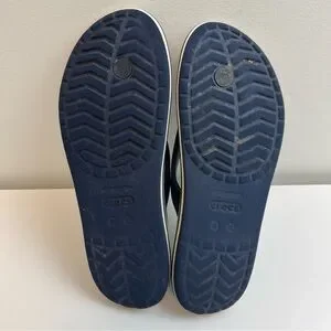 CROCS | Shoes | Crocs Blue Flip Flop Sandals Slip On Womens Mens 8 ...